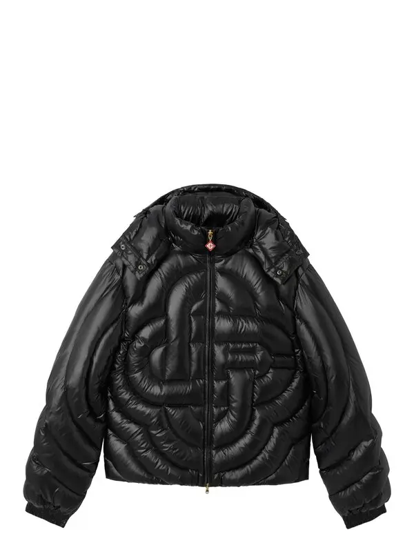 Casablanca Quilted Down Puffer Jacket - Black