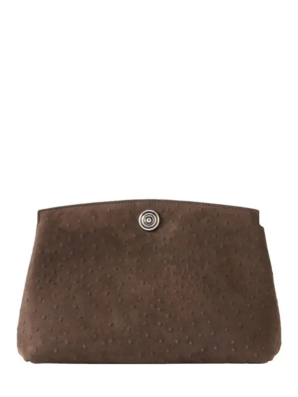 LIFFNER Pushlock Leather Pouch - Brown