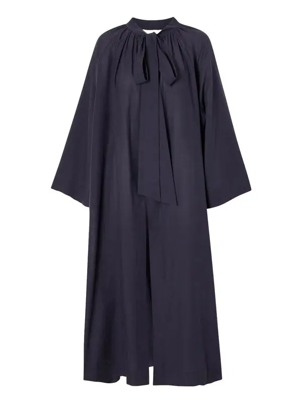 LES VACANCES D’IRINA Liquid Summer Cotton-voile Kaftan - Blue