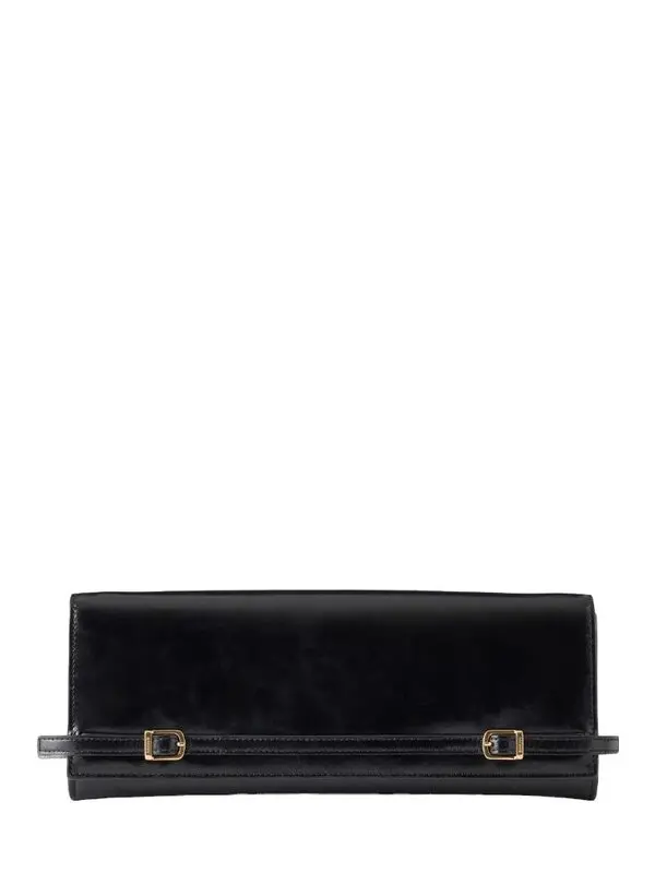 Simkhai River East-west Moto Leather Clutch Bag - Black