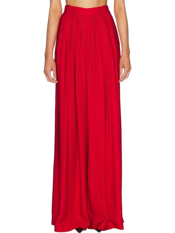 Ralph Lauren Full Length Pleated Trousers - Bright Red