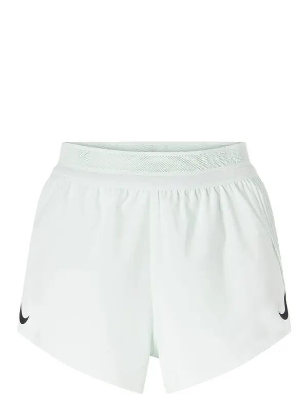 Nike Aeroswift Printed Plissé Dri-fit Adv Shorts - Green