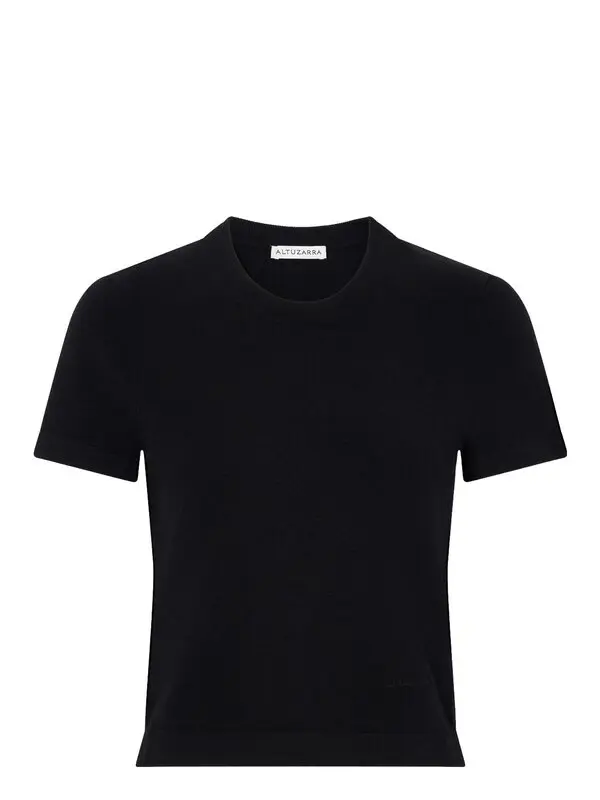 Altuzarra Manny Woven T-shirt - Black