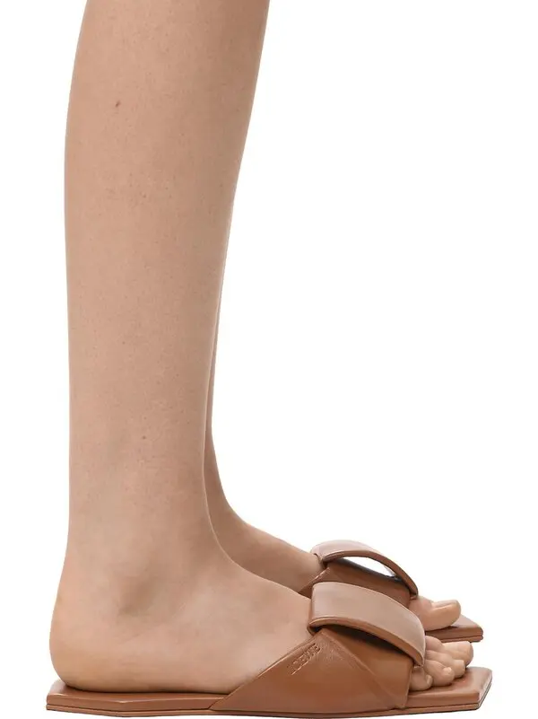 Loewe Origami Slide In Lambskin - Mocha