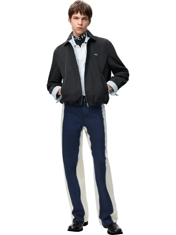 Loewe Zip-up Jacket In Technical Cotton - Black
