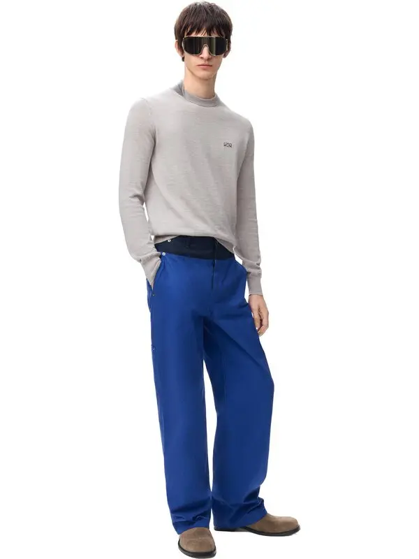 Loewe Merino Wool Sweater - Light Grey/grey