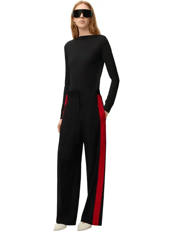 Loewe Merino Wool Sweater With Button Detailing - Black