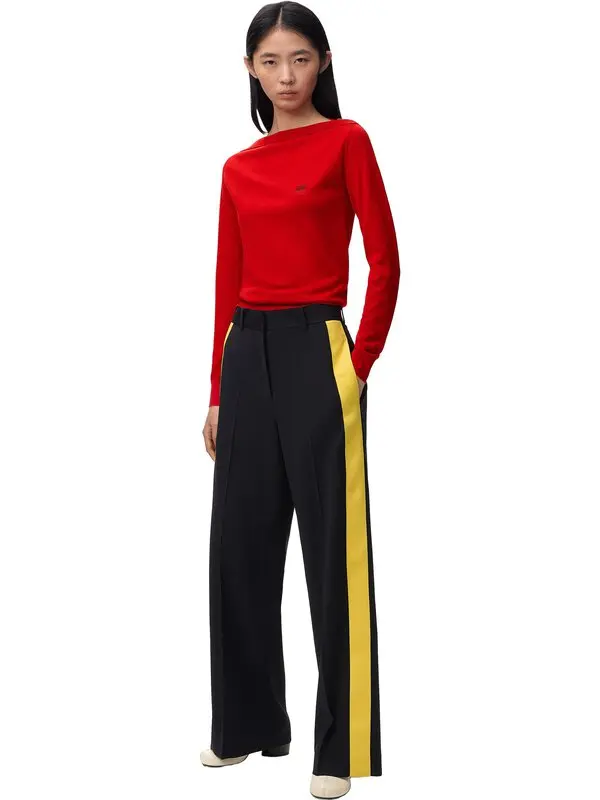 Loewe Merino Wool Sweater With Button Detailing - Red