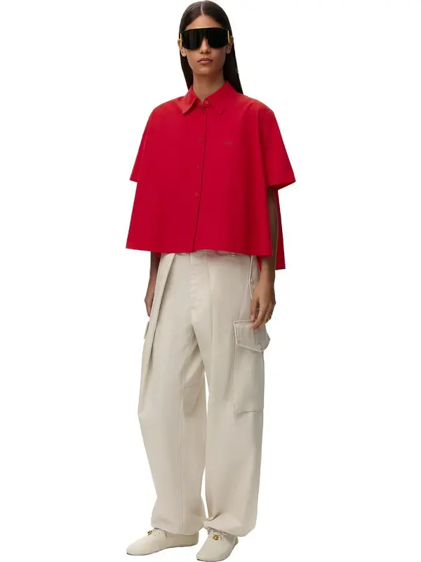 Loewe Short Sleeve Trapeze Shirt - Red