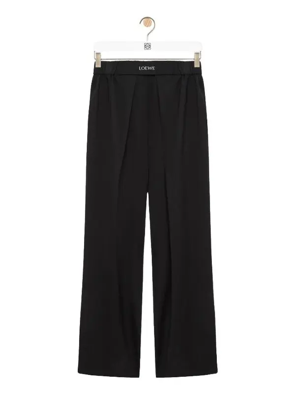 Loewe Elasticated Wool Tailoring Trousers - Black