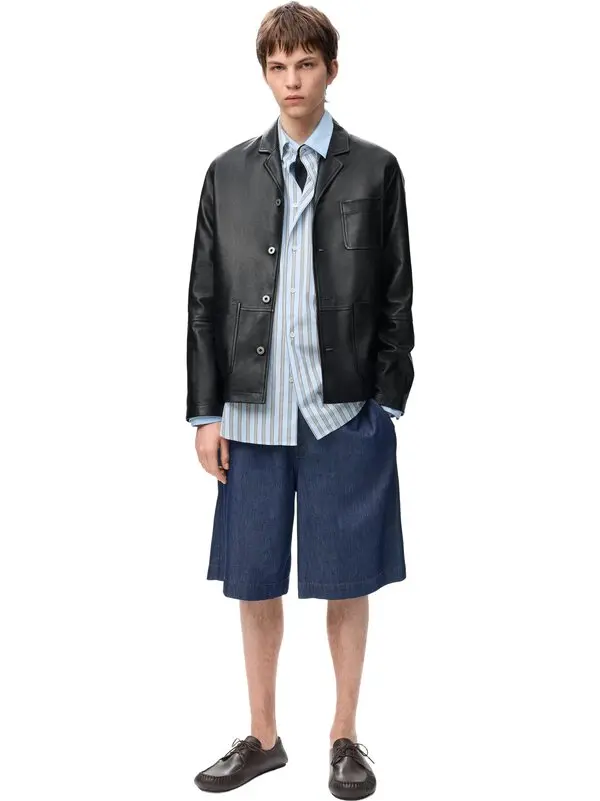 Loewe Nappa Lambskin Workwear Jacket - Black