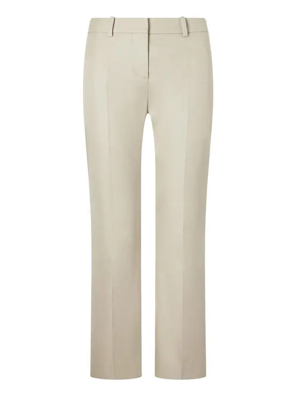 Balenciaga Cotton Gabardine Straight-leg Trousers - Neutrals