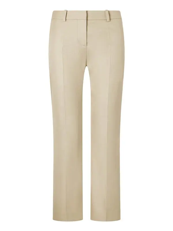 Balenciaga Cotton Gabardine Straight-leg Pants - Neutrals