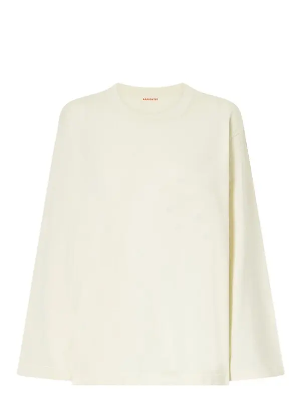 Daughter T-knit Cotton-jersey Sweater - Ecru