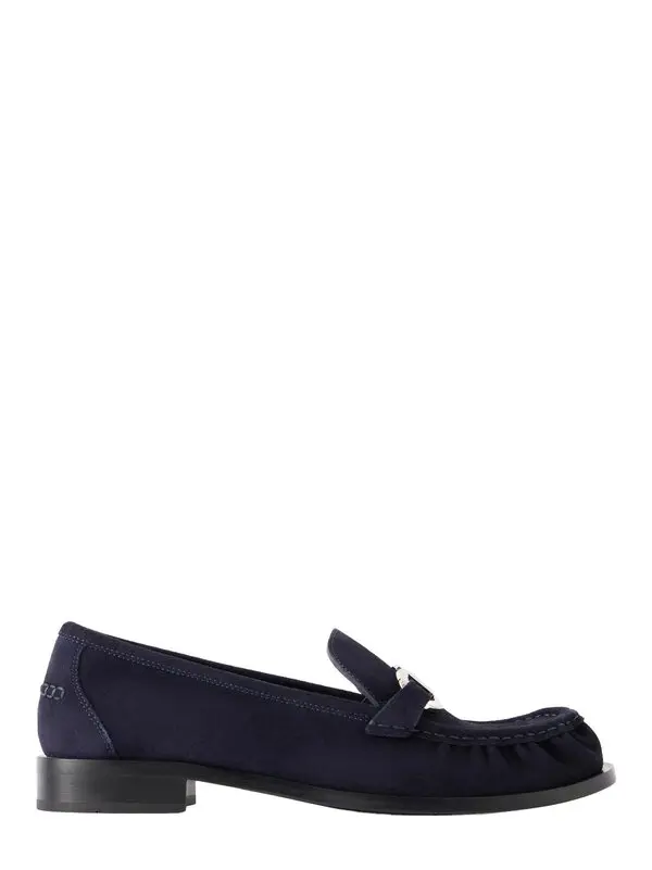 FERRAGAMO Suede Maryan Loafers - Blue