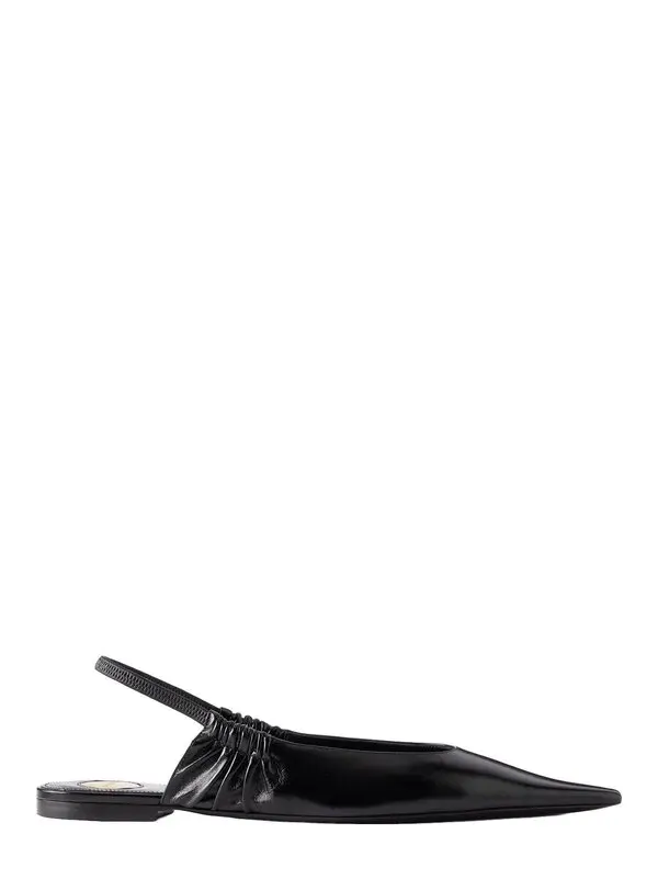 Saint Laurent Anne Marie Ruched Slingback Pumps - Black