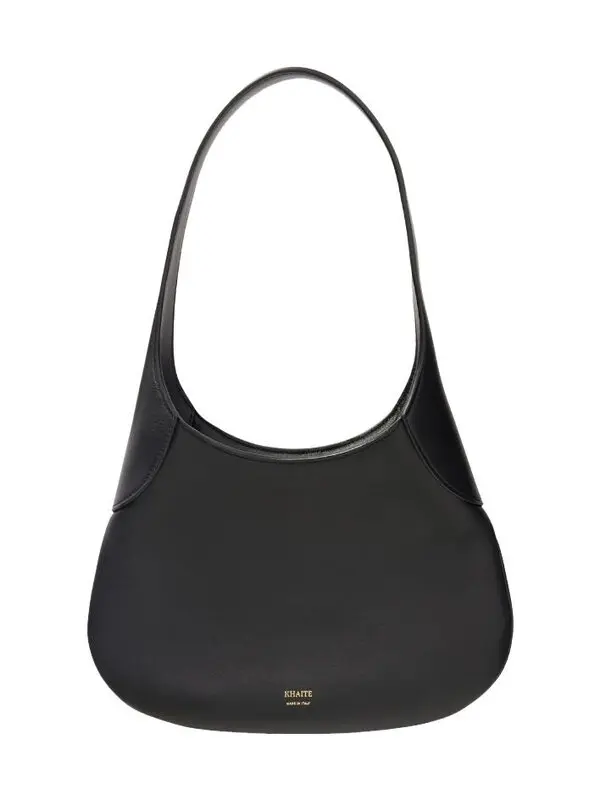 Khaite Joan Small Leather Shoulder Bag - Black