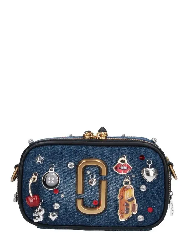Marc Jacobs The Trinket Charm Denim Snapshot" Shoulder Bag - Blue