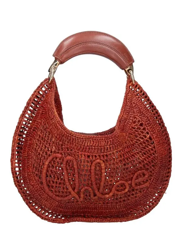 Chloé Raffia Hobo Bag - Brown