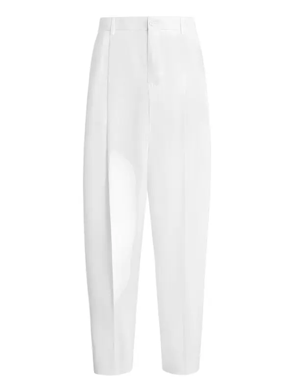 Dolce & Gabbana Amphora-line Linen Canvas Trousers - White