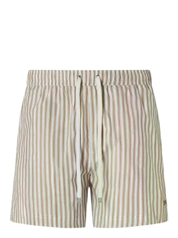 Zegna Striped Swim Shorts - Neutrals
