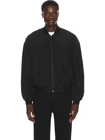 THE ROW Orianel Zip-up Bomber Jacket - Black