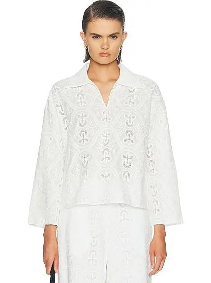 Tove Leighton Crochet Top - White
