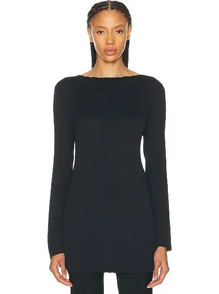 THE ROW Ozma Top In Adapana Silk - Black