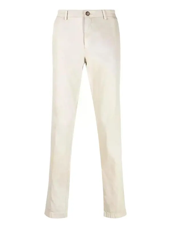 Boggi Milano Straight-leg Stretch-cotton Chino Trousers - Neutrals