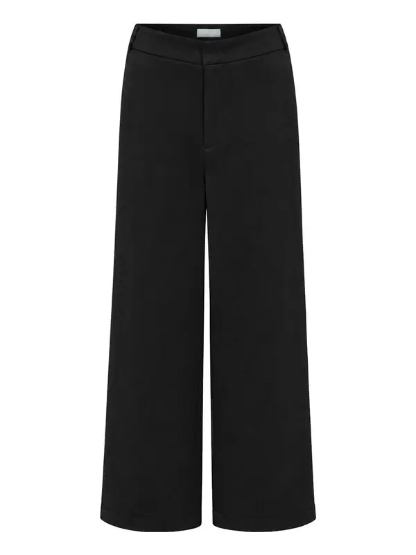 CANSU XI Vegan Silk Loose Fit Trousers - Black