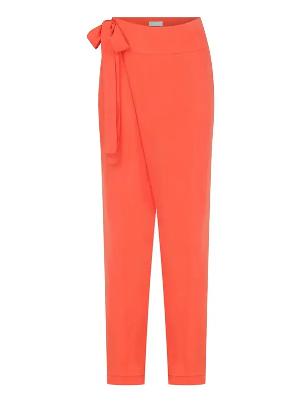 CANSU XI Bauba Vegan Silk Wrap Trousers - Red