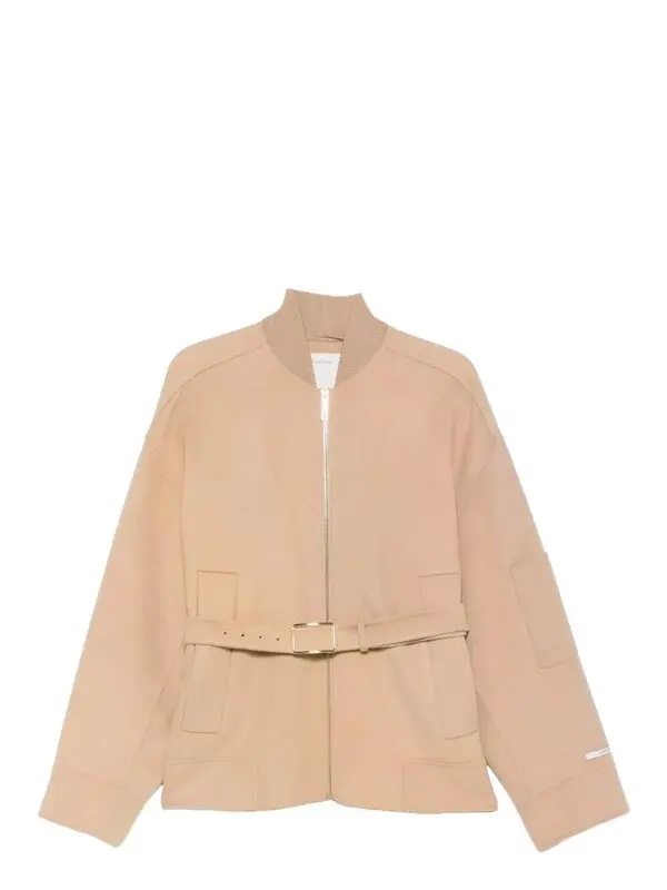 Sportmax Agora Belted Zip-up Jacket - Brown
