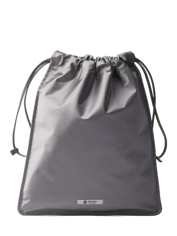 Prada Silk Duchess Pouch - Hematite