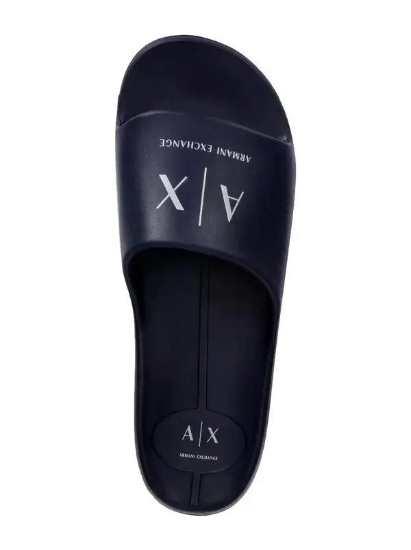 Armani Exchange A|x Logo Slides - Blue