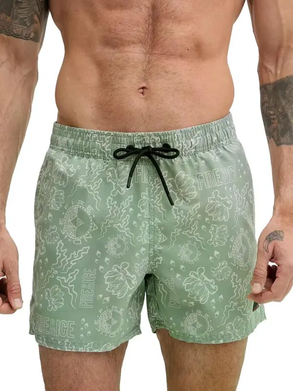 Bogner Nelson Logo-print Drawstring Swim Shorts - Green