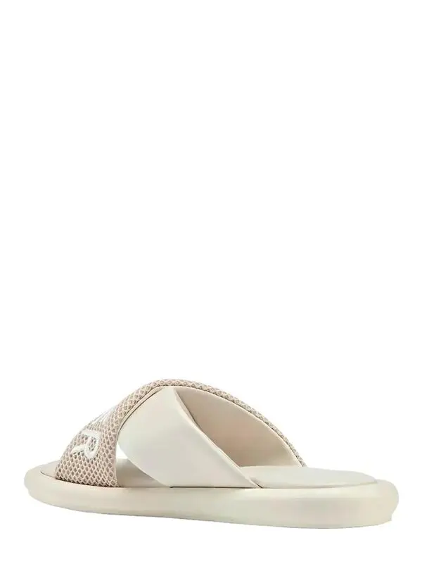 Bogner Portofino Crossover Mesh-strap Slides - Neutrals