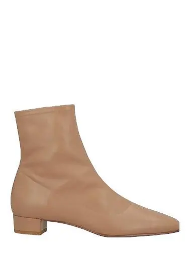 By Far Leather Ankle Boots - Beige