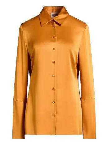 SEMICOUTURE Acetate & Viscose Satin Shirt - Yellow