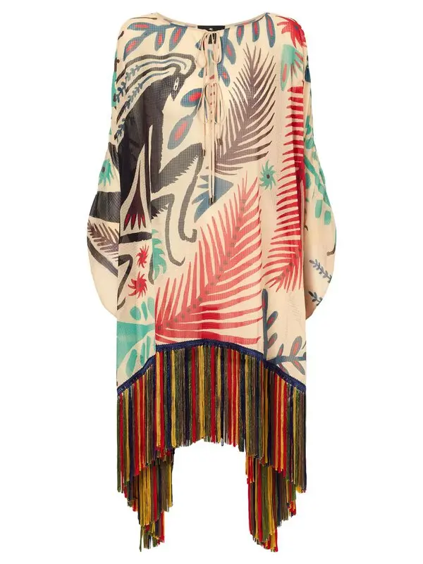 Etro Woven Fringe Mini Dress - Multi