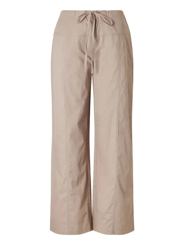 DEIJI STUDIOS Organic Cotton Wide-leg Drawstring Pants - Gray