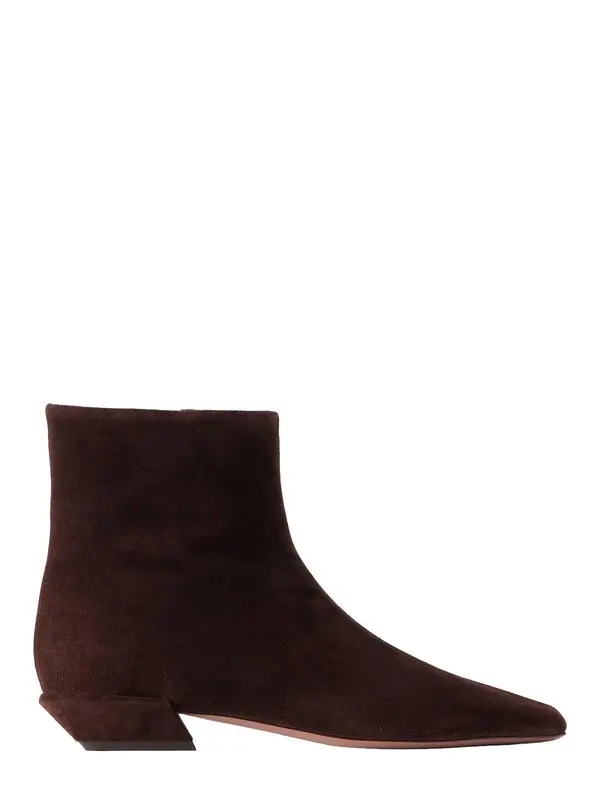 Paris Texas Bettina 25 Suede Ankle Boots - Brown
