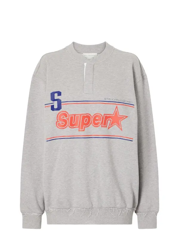 Stella McCartney Logo-printed Cotton-jersey Sweatshirt - Gray