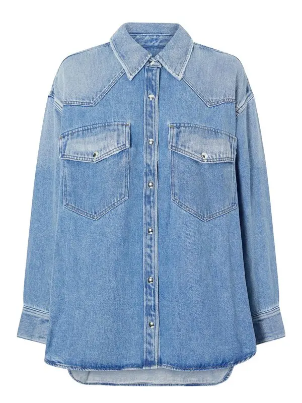 AGOLDE Lotta Denim Shirt - Blue