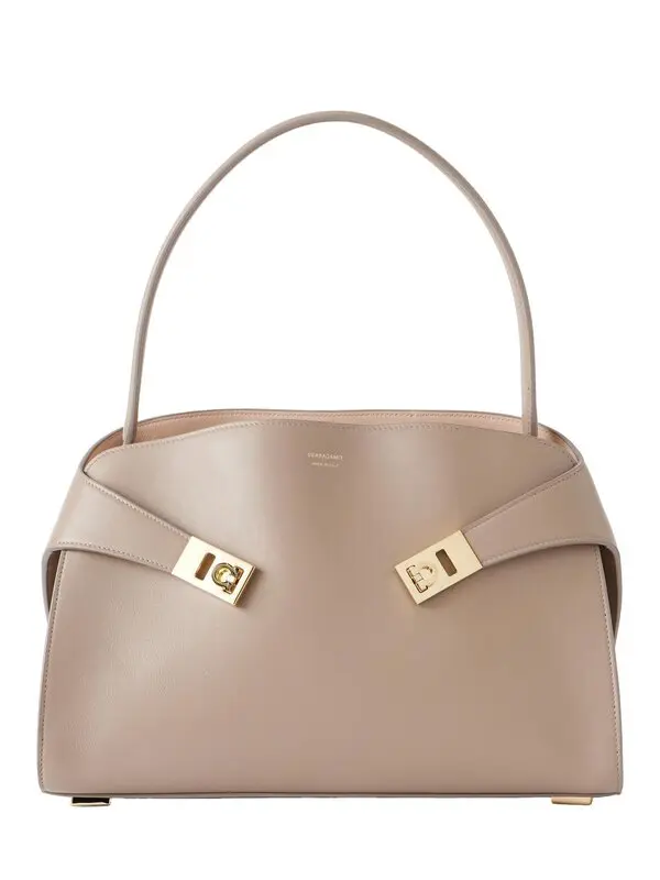 FERRAGAMO Small Hug Tote - Brown