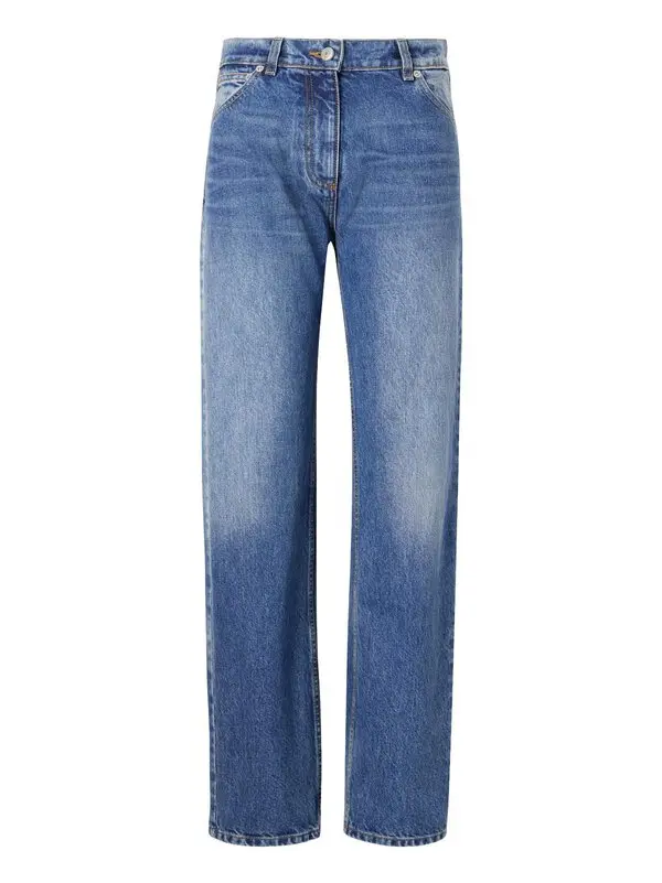 Magda Butrym High-rise Straight-leg Boyfriend Jeans - Blue