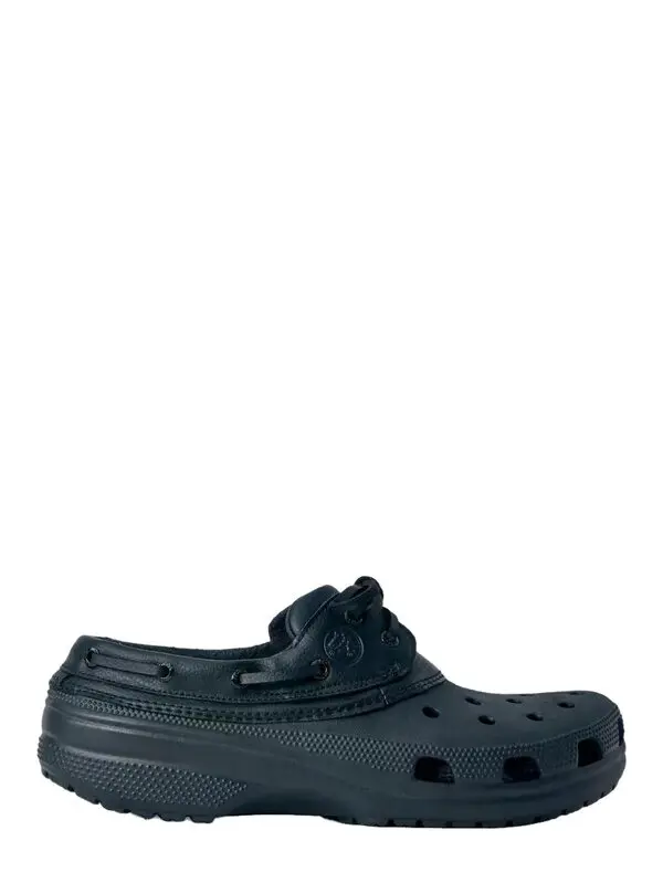 CROCS Classic Islander Perforated Lace-up Loafers - Black