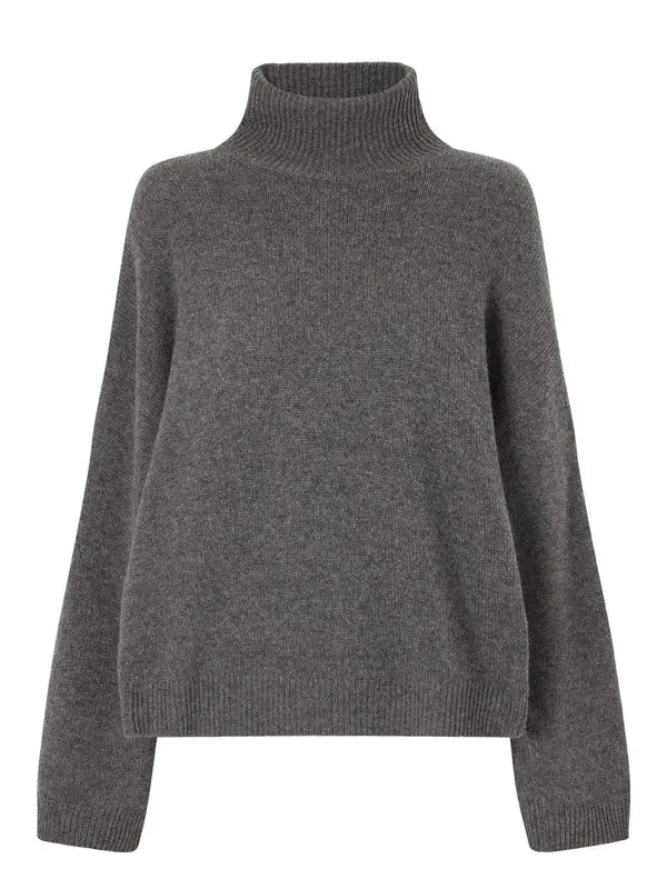 Brunello Cucinelli Cashmere Turtleneck Sweater - Gray