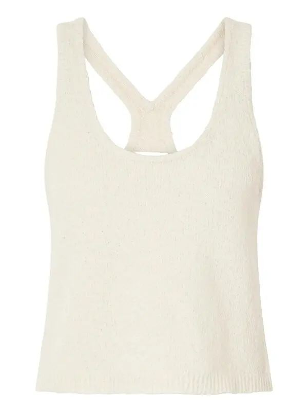 Suzie Kondi Tia Cotton-bouclé Tank Top - Neutrals
