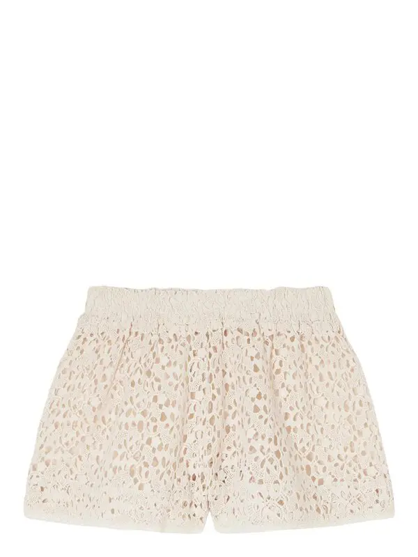 Suzie Kondi Cotton Lace Shorts - Neutrals