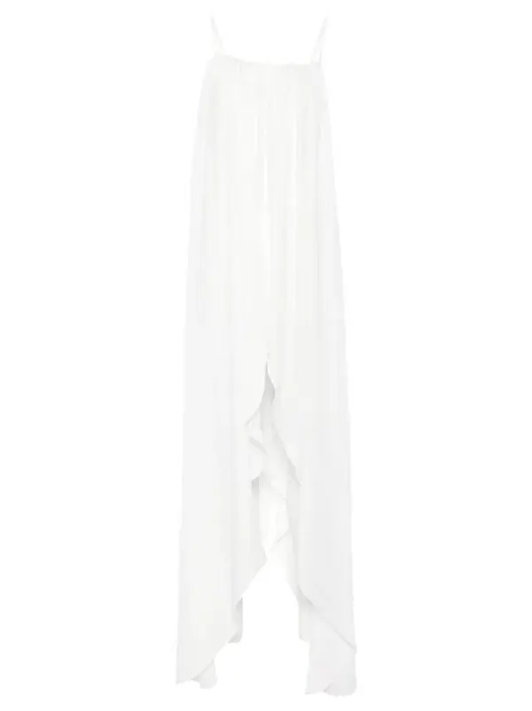 VESTIAIRE D'UN OISEAU LIBRE Open Back Draped Maxi Dress - White